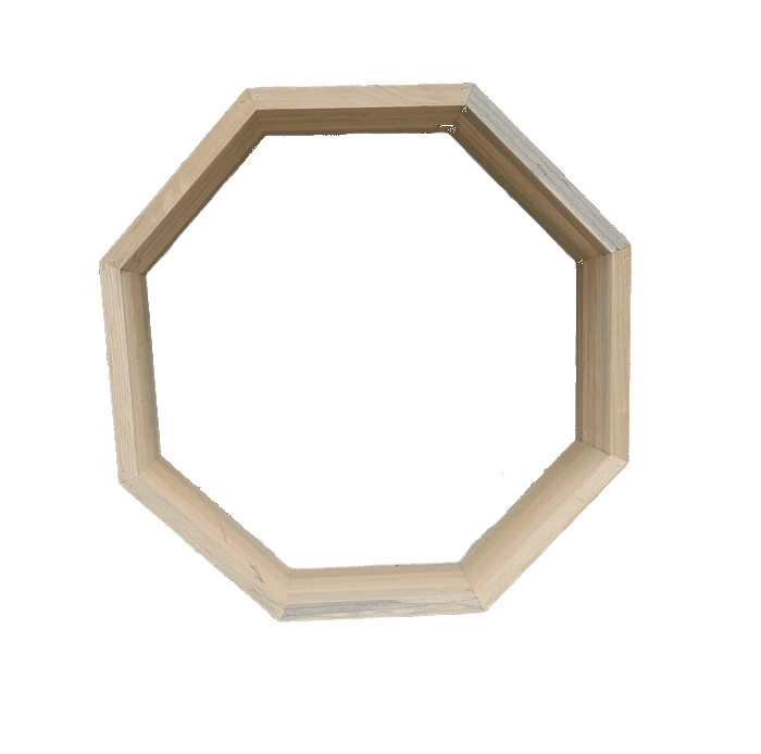 WOOD HEXAGON OPEN SHAPES -9.25" DEEP | Floral Props and Design