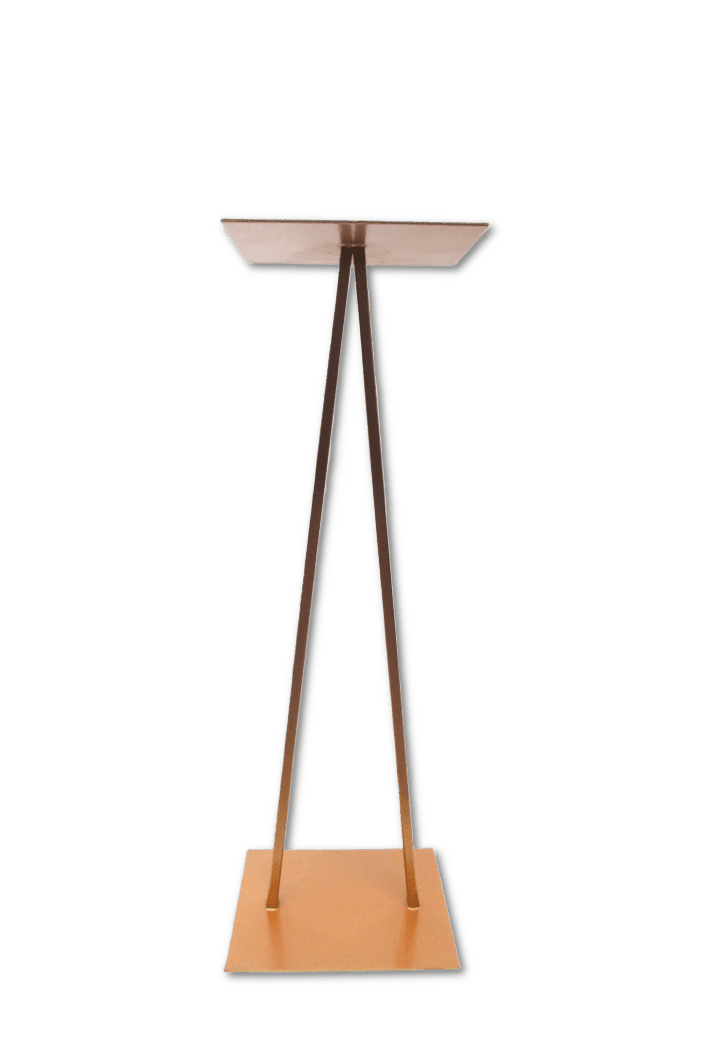 TRIANGLE PEDESTAL CENTERPIECE– Floral Props and Design