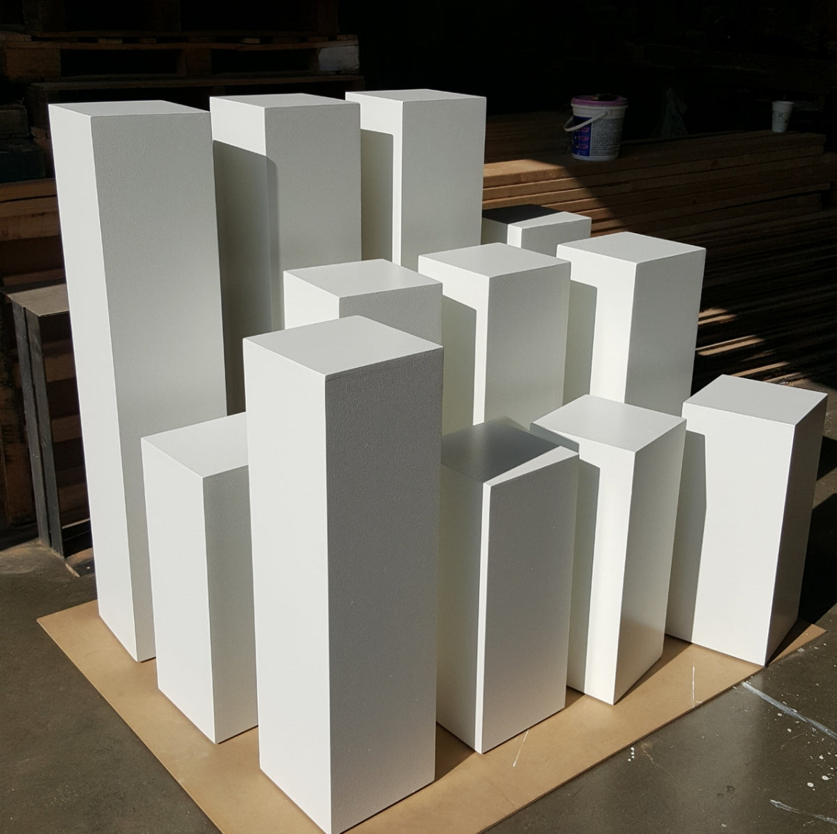 WOOD PEDESTALS -MDF– Floral Props and Design